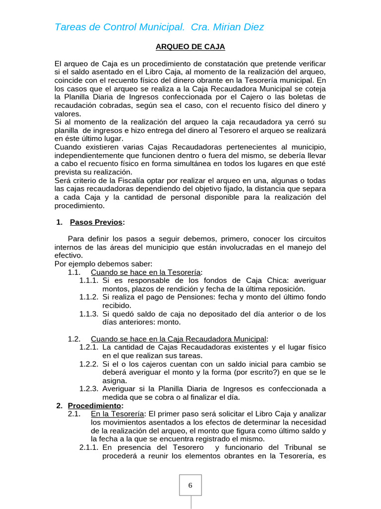 Arqueo de Caja | PDF | Cheque | Dinero