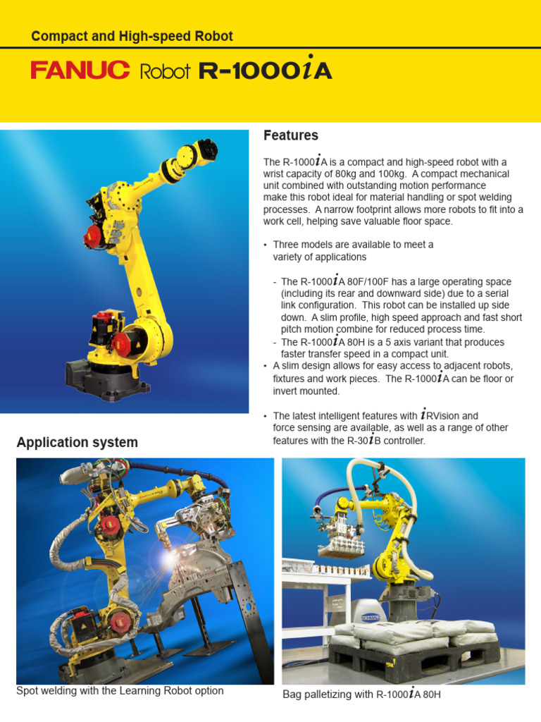 R-1000iA Series - 176 Datasheet | PDF | Mechanical Engineering