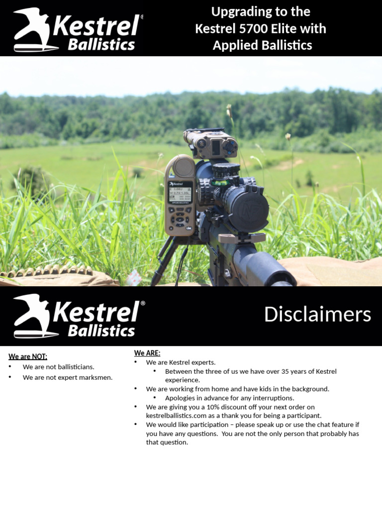 Upgrading To The Kestrel Elite 9102020 | PDF | Firearms | Ballistics
