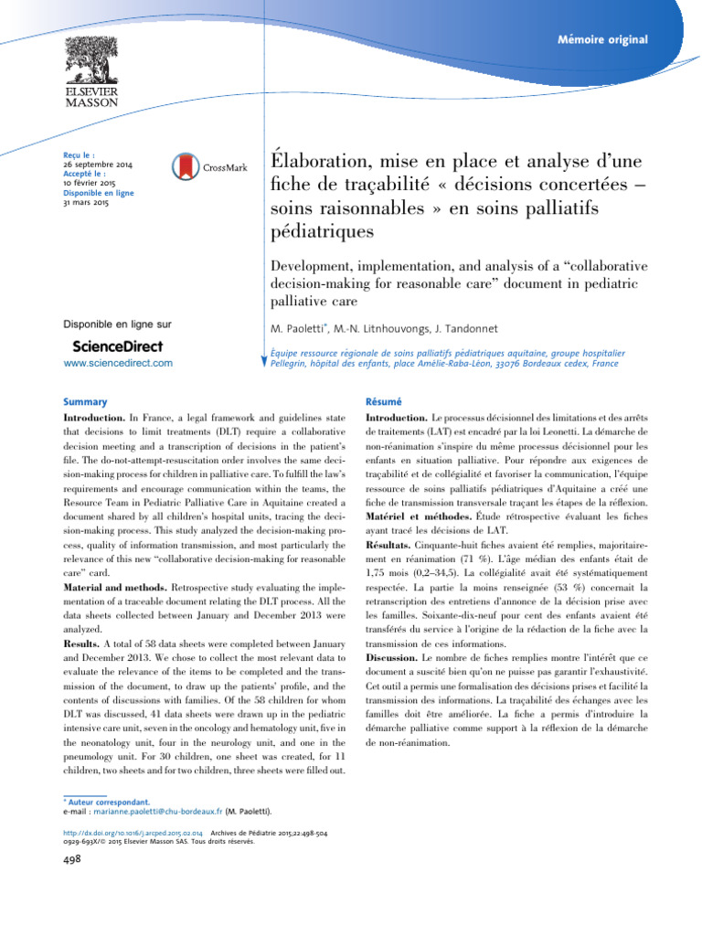 Laboration Mise en Place Et Analyse D Une Fiche de Tra Abili 2015 Archives | PDF