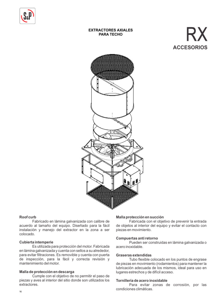 Extractores Axiales RXT 1000 y Accesorios | PDF | Acero | Pintar