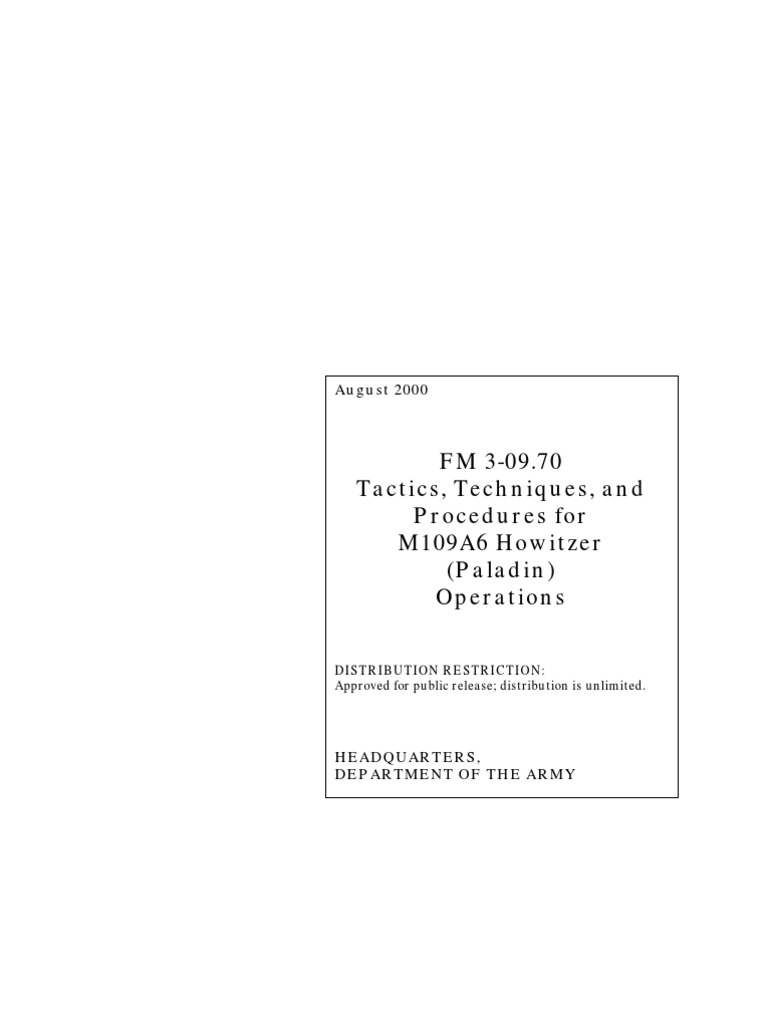 FM 3-09.70 (Howitzer - Tactics, Techniques and Procedures) | Download ...