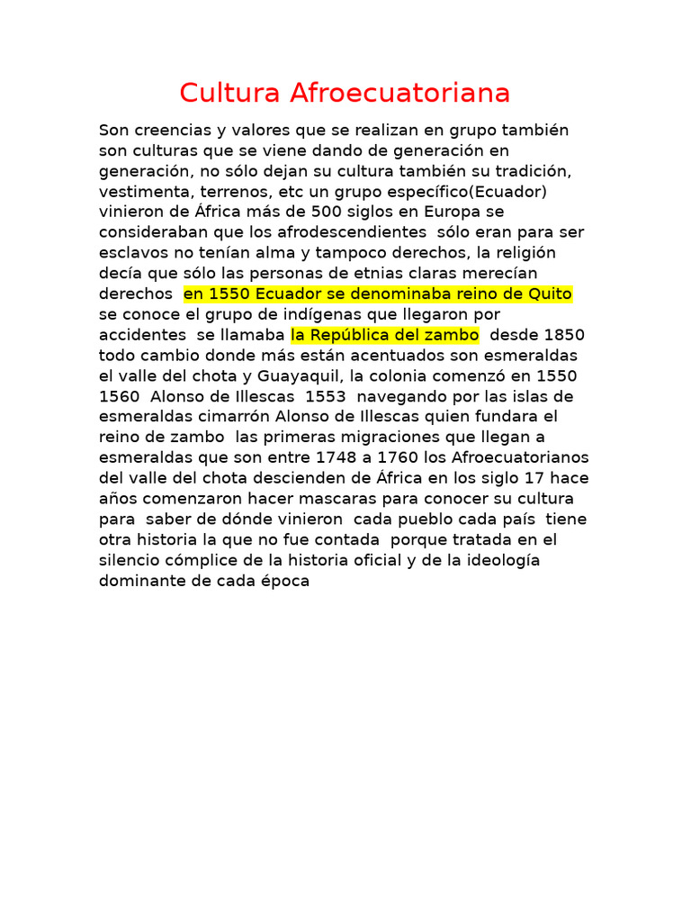 Afrodescendientes | PDF