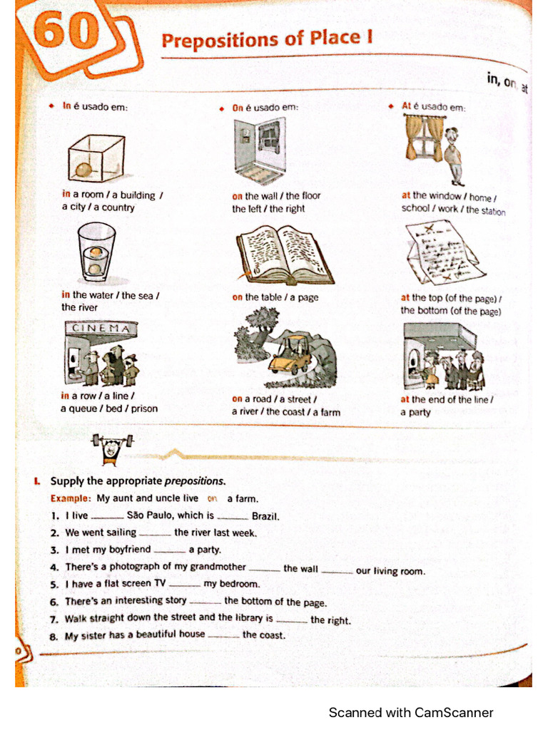 60 - Preposition of Place I | PDF