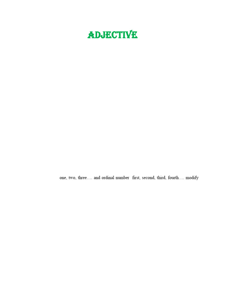 Types and Comparison of Adjectives | PDF | Adjective | Pronoun