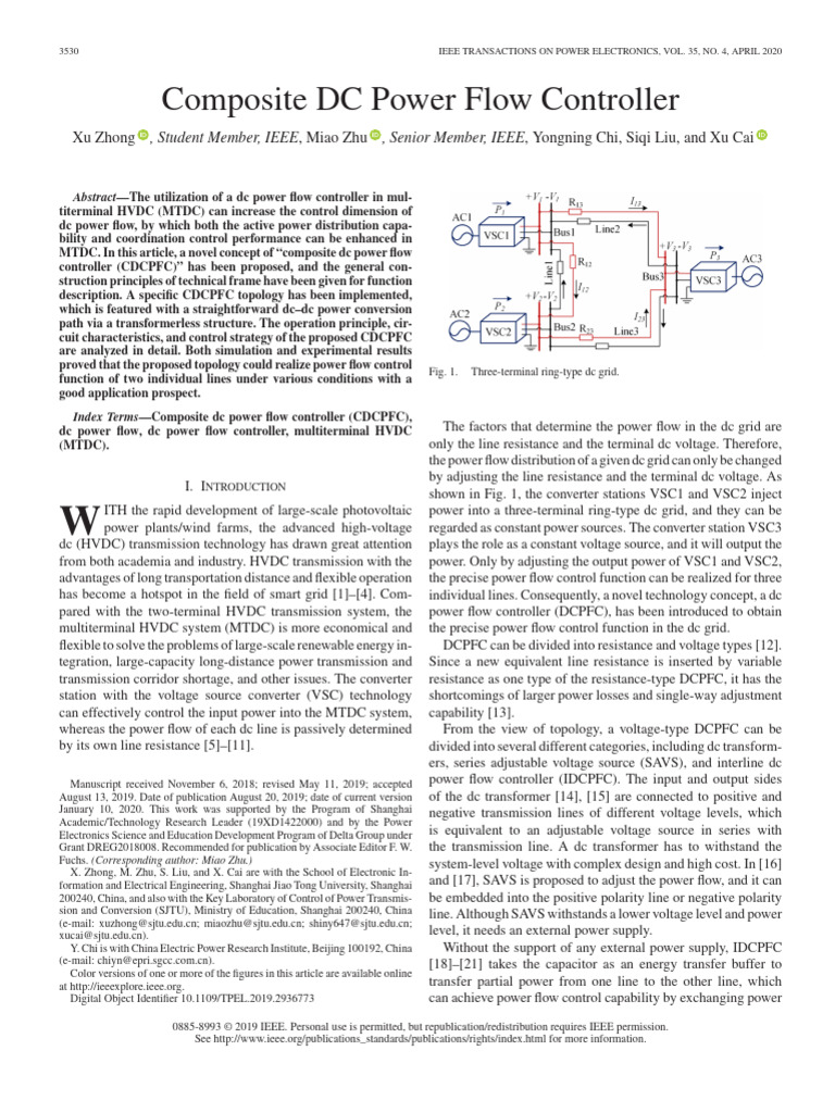 Composite DC Power Flow Controller | PDF | High Voltage Direct Current | Electric Power Transmission