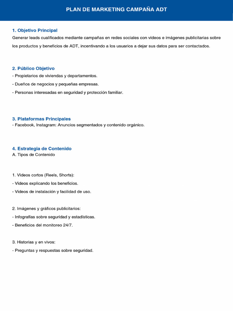 Plan Marketing ADT Final PDF | PDF