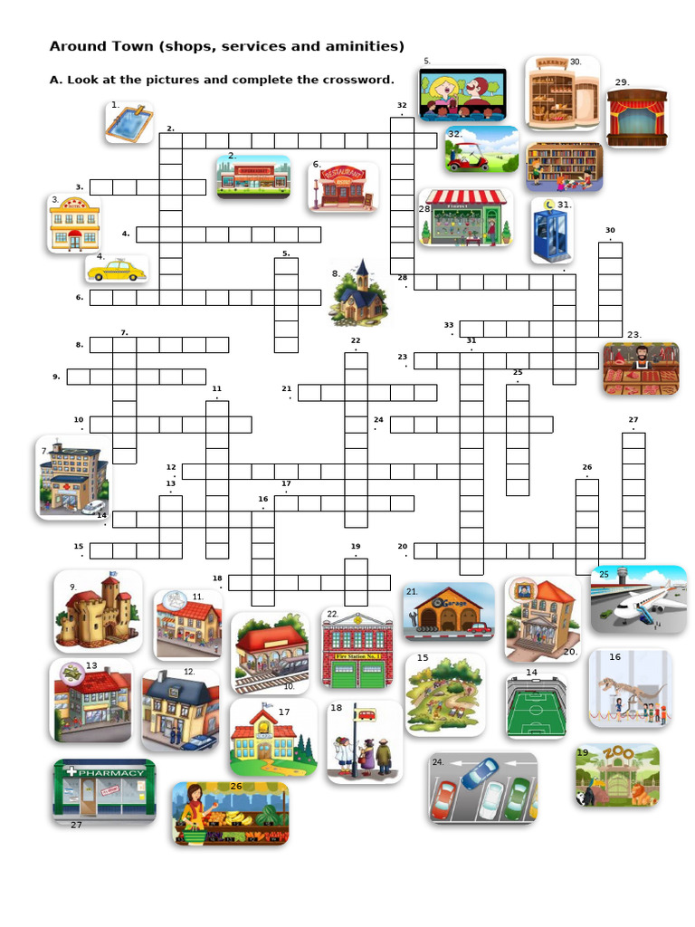 Places in Town and Directions | PDF