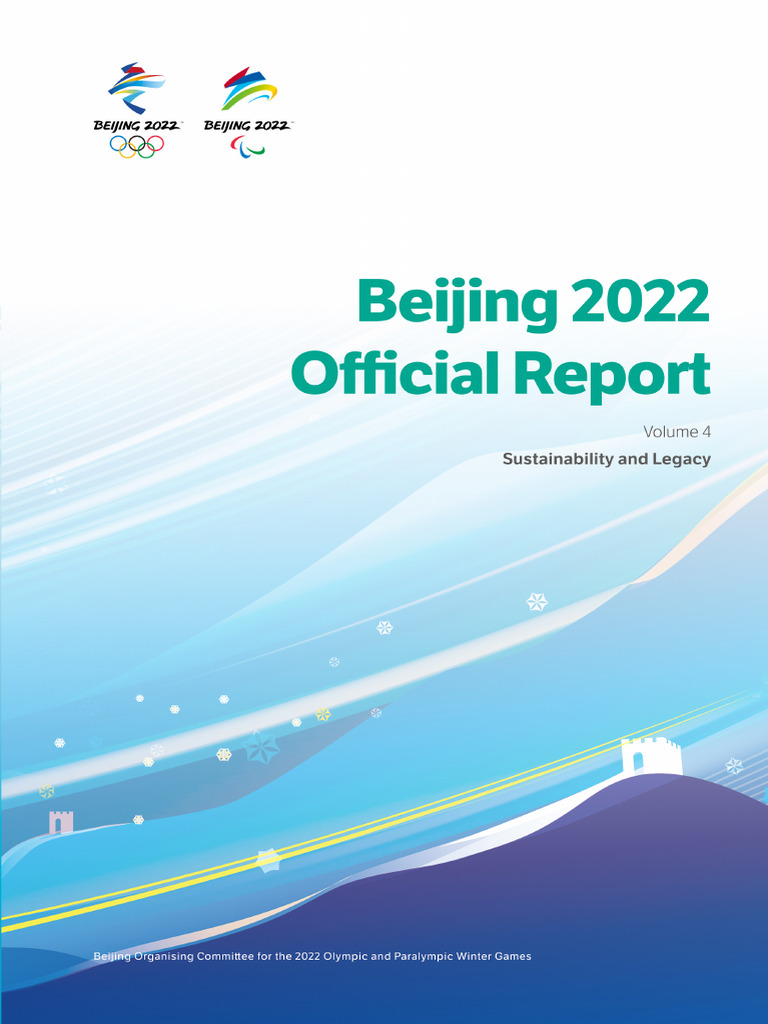 Beijing 2022 Sustainability Report | PDF | Winter Olympic Games | Sports