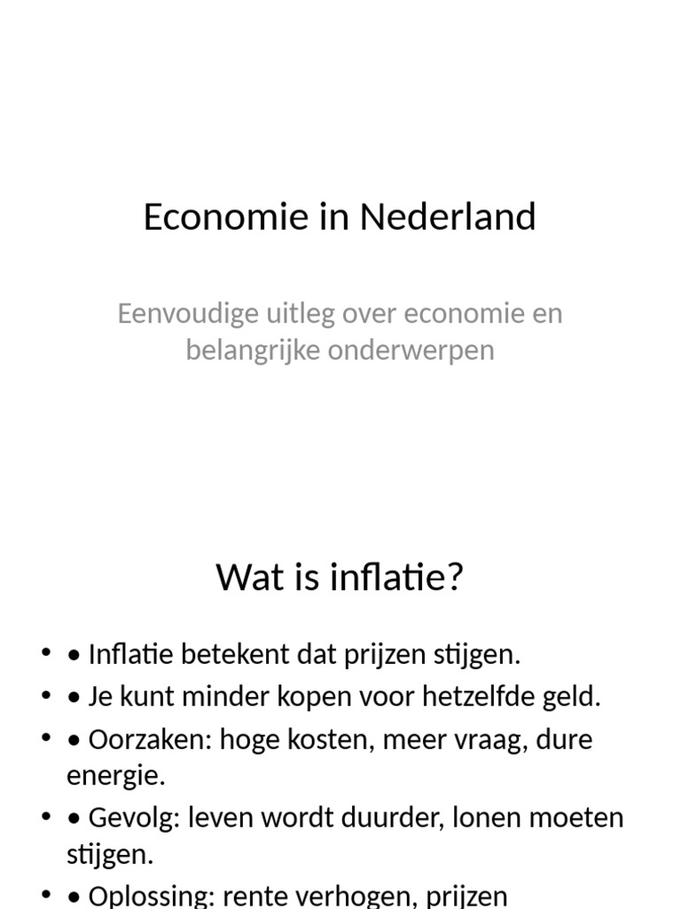 Economie Nederland MBO | PDF