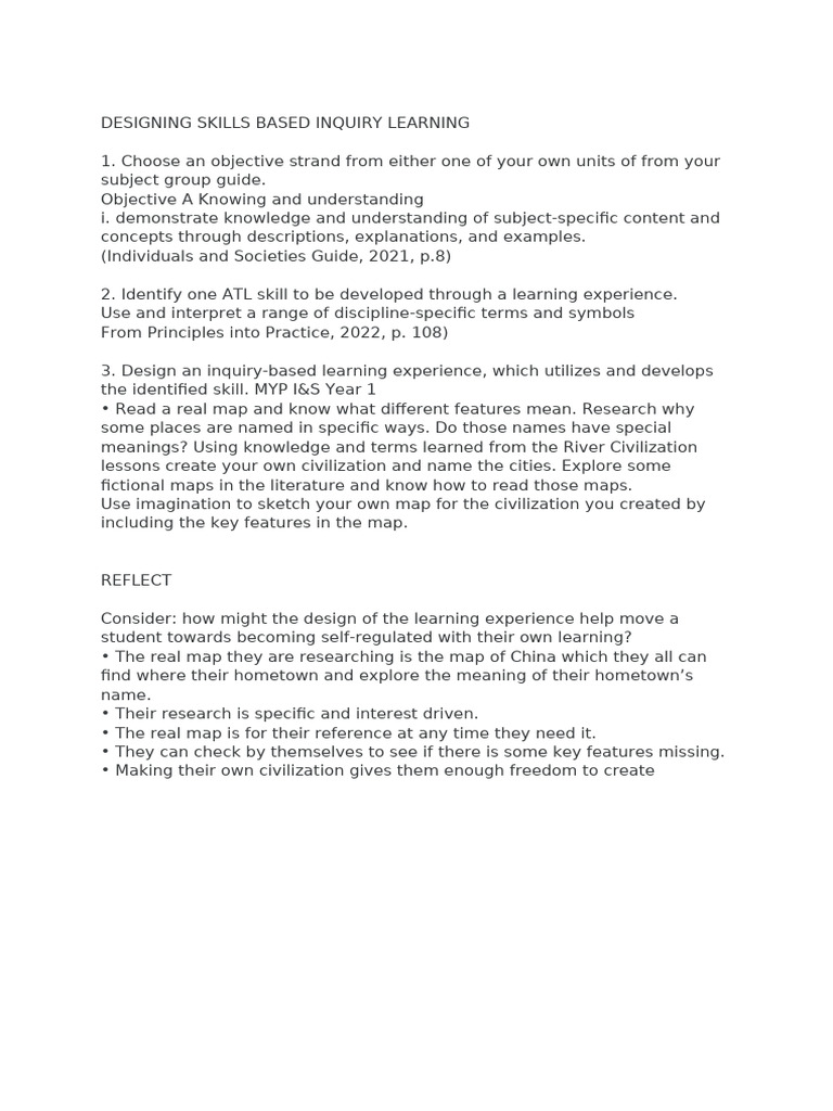 ATL Skills Activity For Humaities | PDF