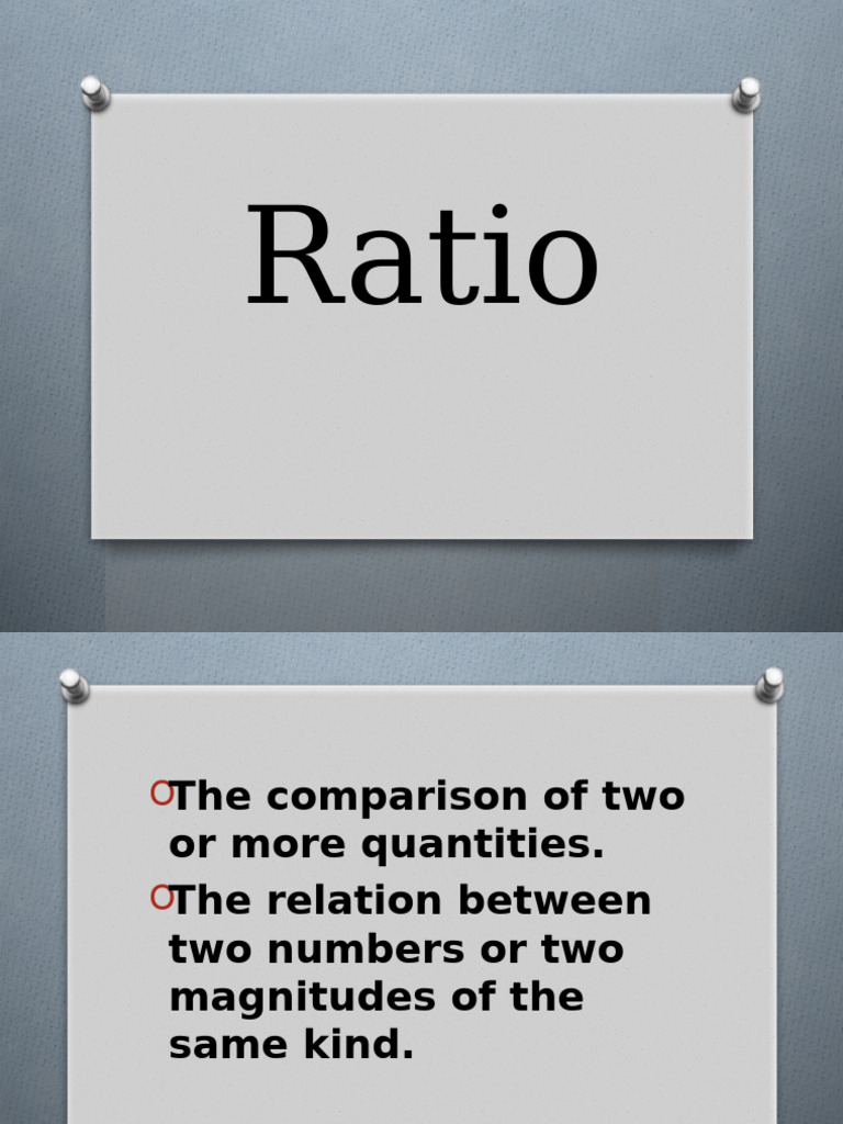 Ratio and Proportion | PDF | Ratio