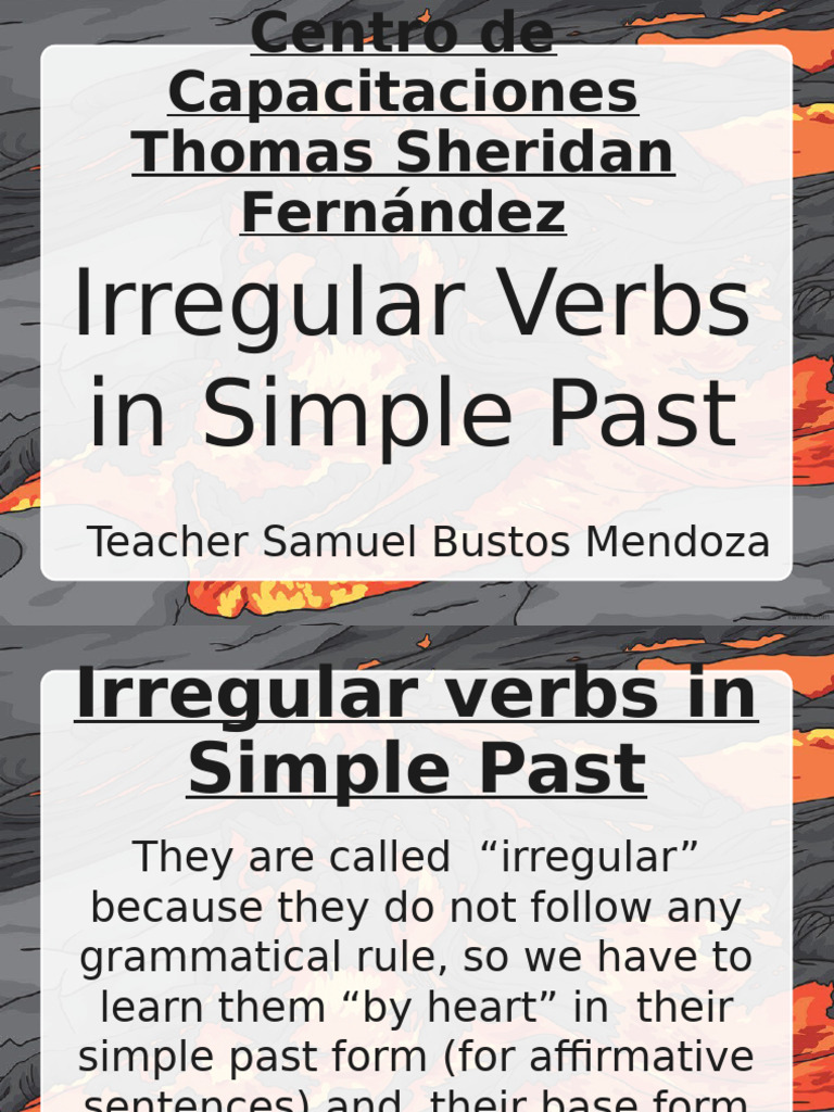 Irregular Verbs in Simple Past | PDF | Syntax | Semantics