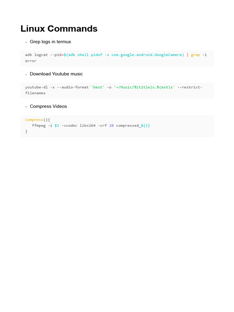 Linux Commands | PDF