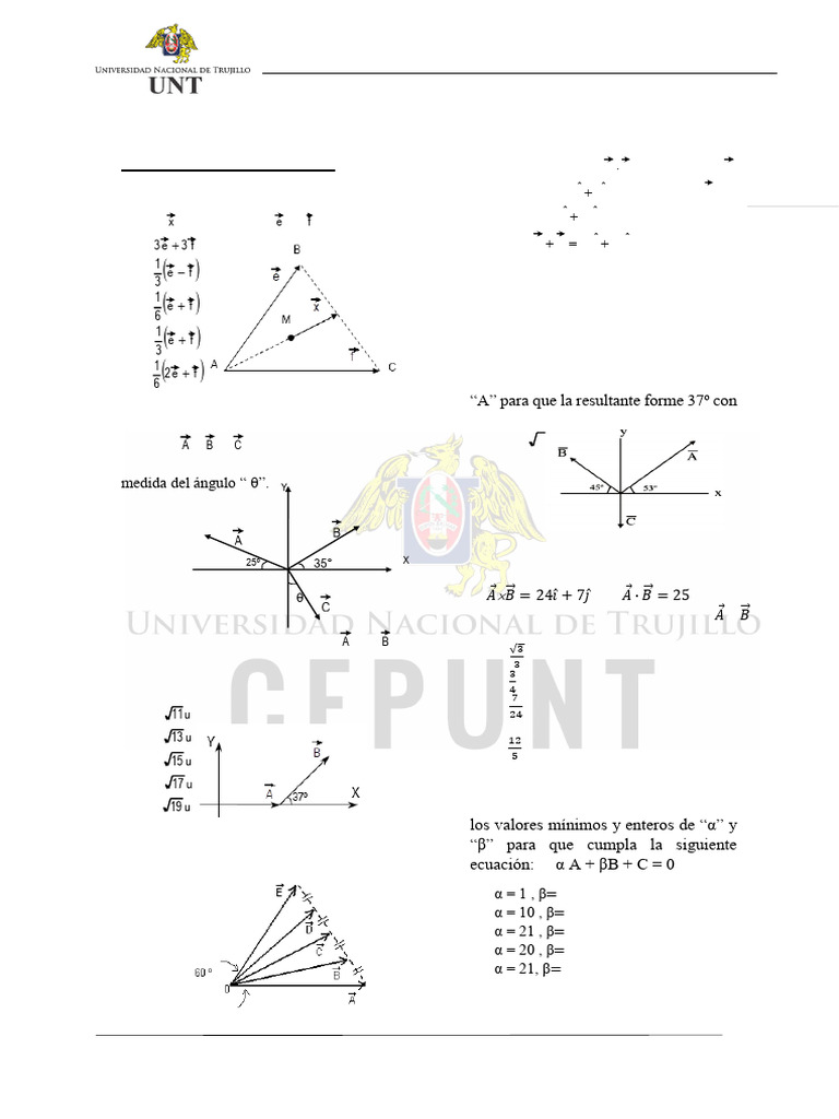Vectores Cepunt Virtual 2020 Con Formato | PDF | Vector Euclidiano | Cálculo multivariable