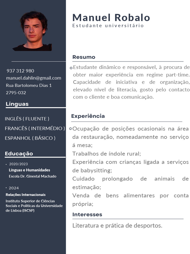 Black White Minimalist CV Resume | PDF