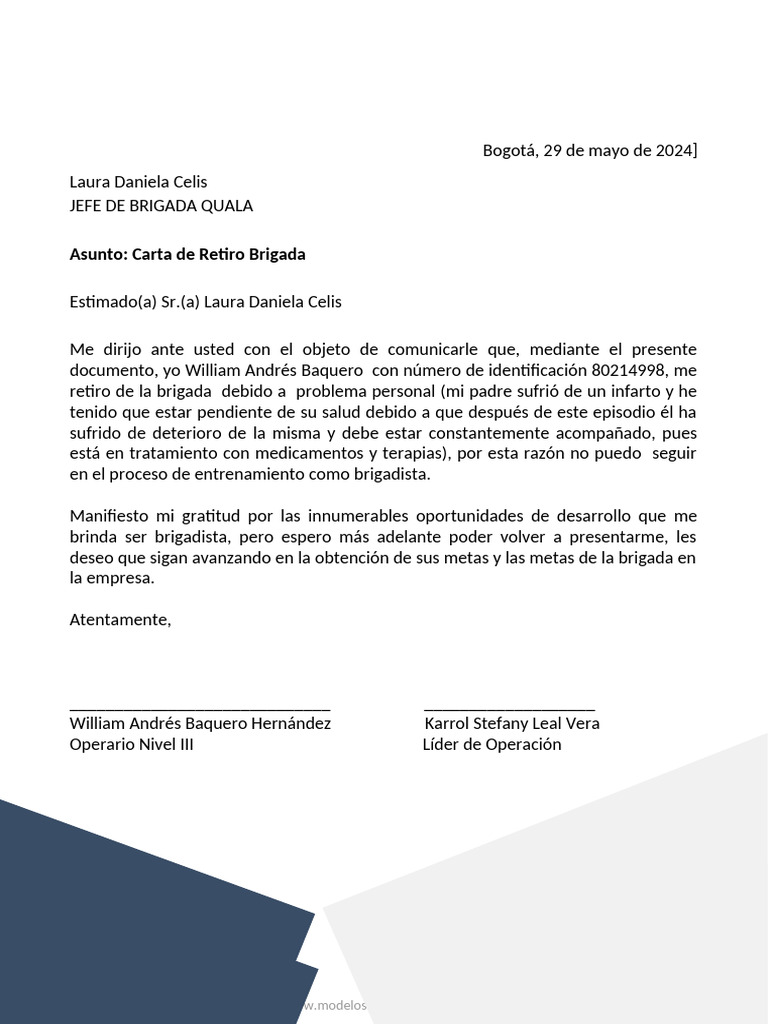 28-modelo-carta-de-renuncia-inmediata | PDF