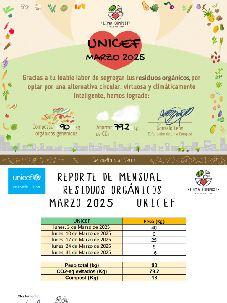 Constancia y reporte_Mar 25_UNICEF | PDF