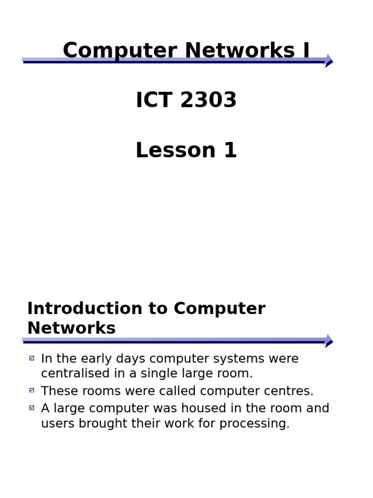 Introduction to Computer Networks | PDF | Computer Network | Network ...