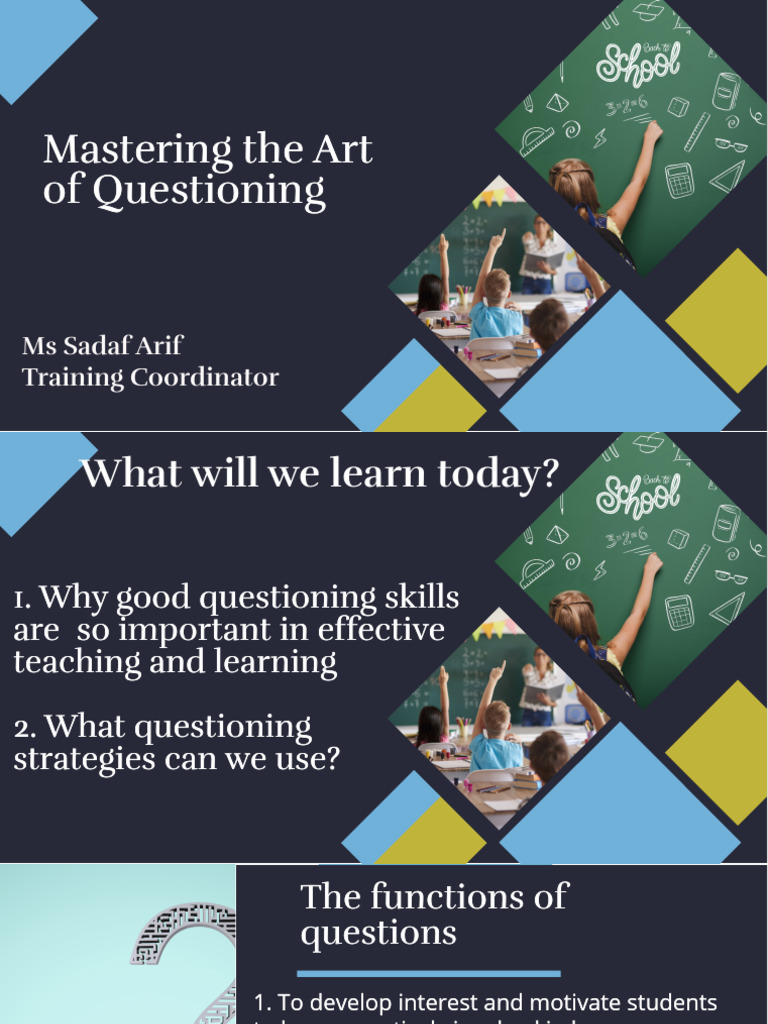 Workshop 9 Mastering The Art of Questioning | PDF | Reading Comprehension | Learning