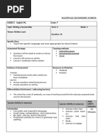 Grade 10 English FAL Lesson Plans 2025 | PDF | English Language | Verb