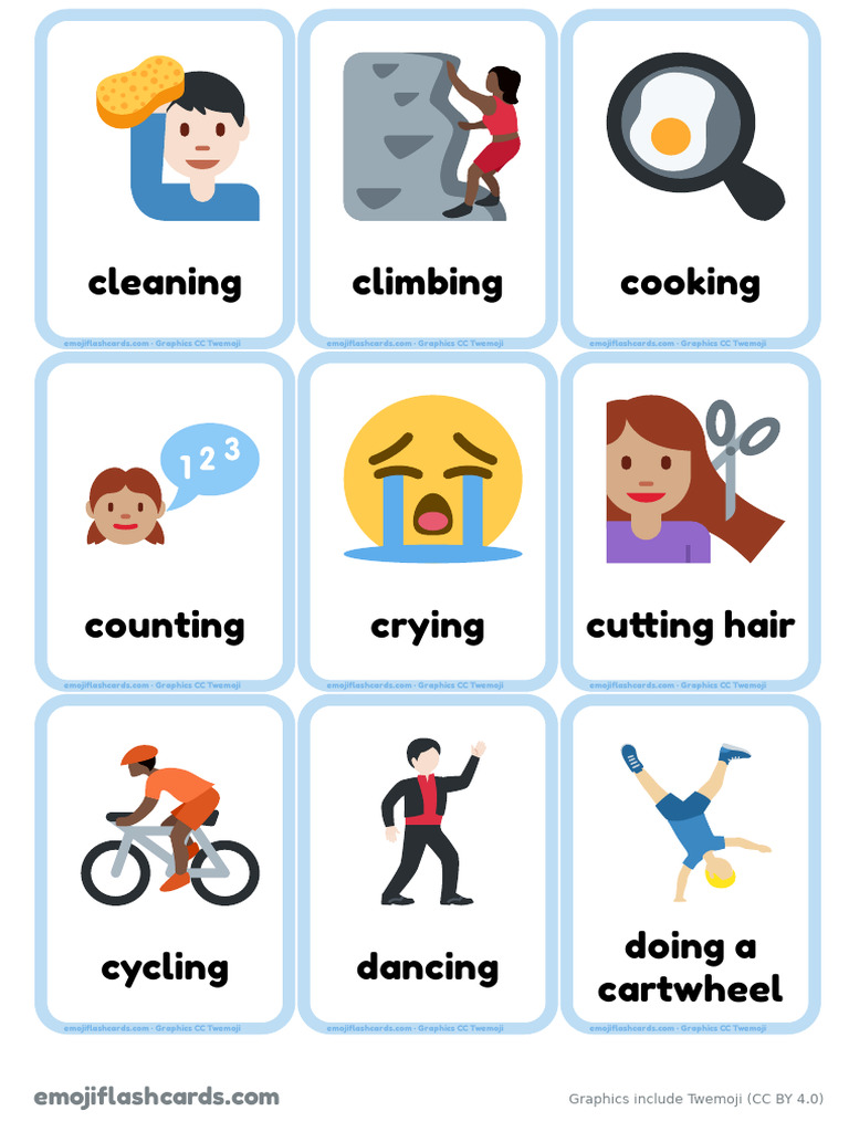 Us English Verbs ( Ing) Small A4 Flashcards | PDF