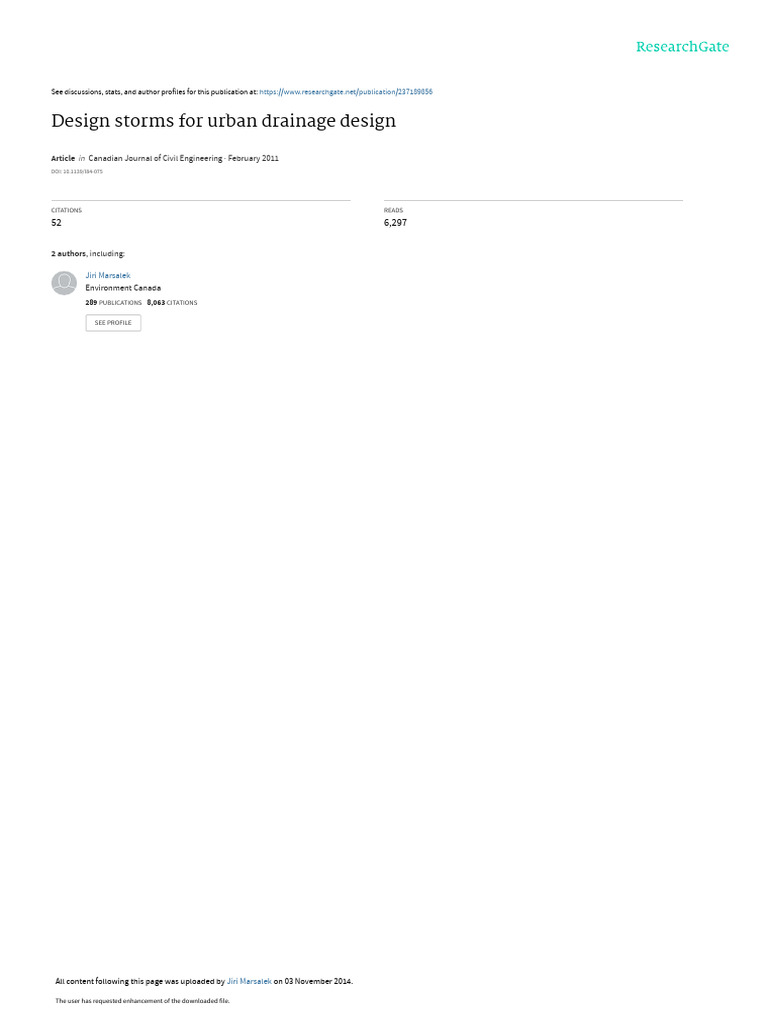 Design Storms For Urban Drainage Design | PDF | Surface Runoff ...