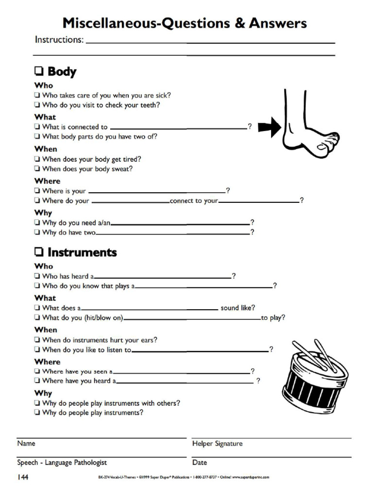 Vocab-U-Themes_Boddy Parts_p.144_Answering Q | PDF