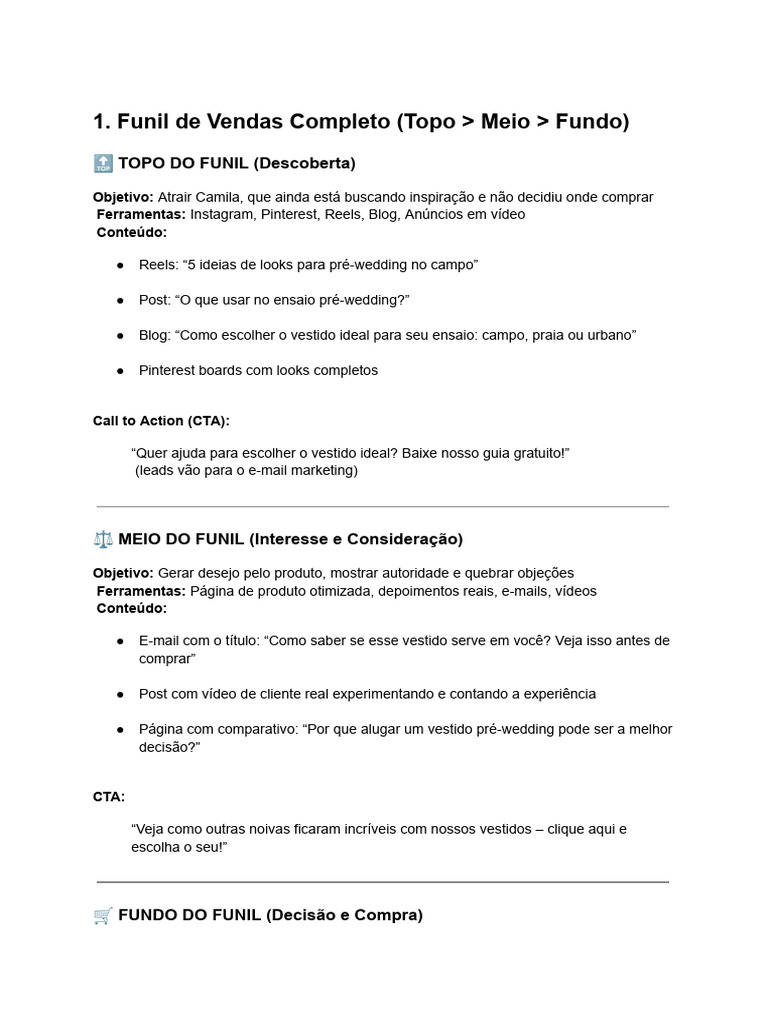 Funil de Vendas Completo | PDF | Marketing