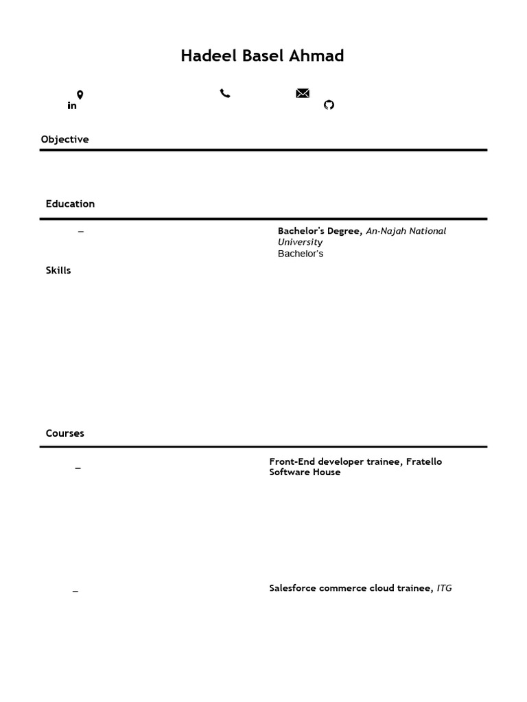 Hadeel Ahmad: Web Development Profile | PDF | Bootstrap (Front End ...