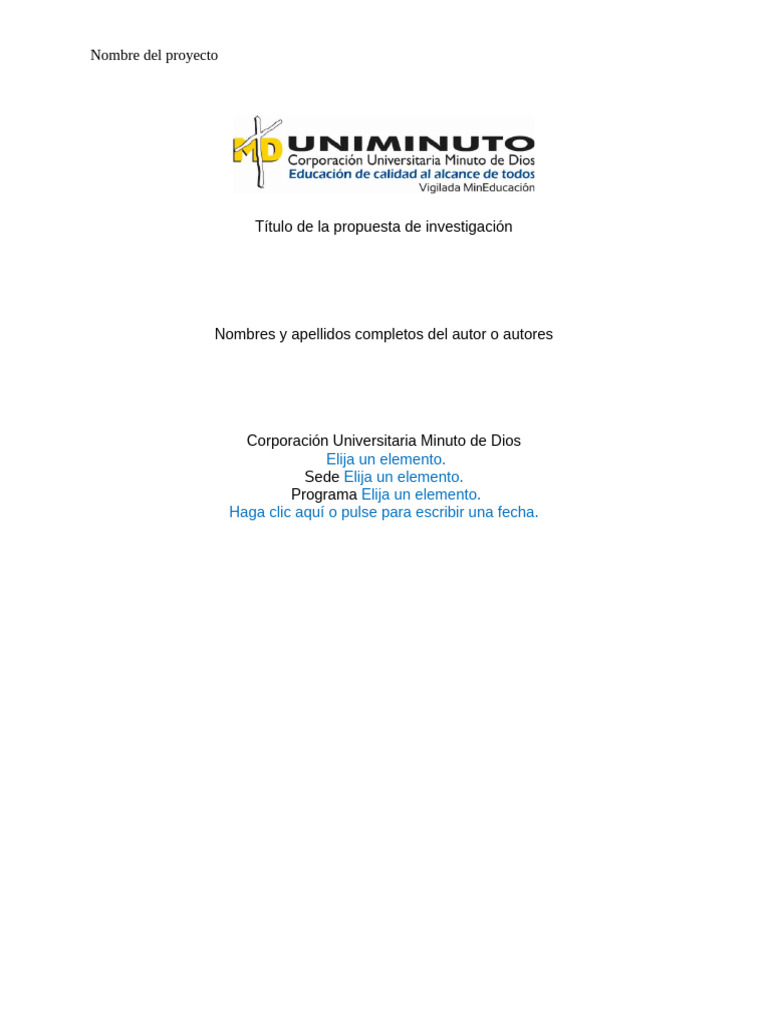 Plantilla Anteproyecto Int Investigación 2023 V1 | PDF | Metodología