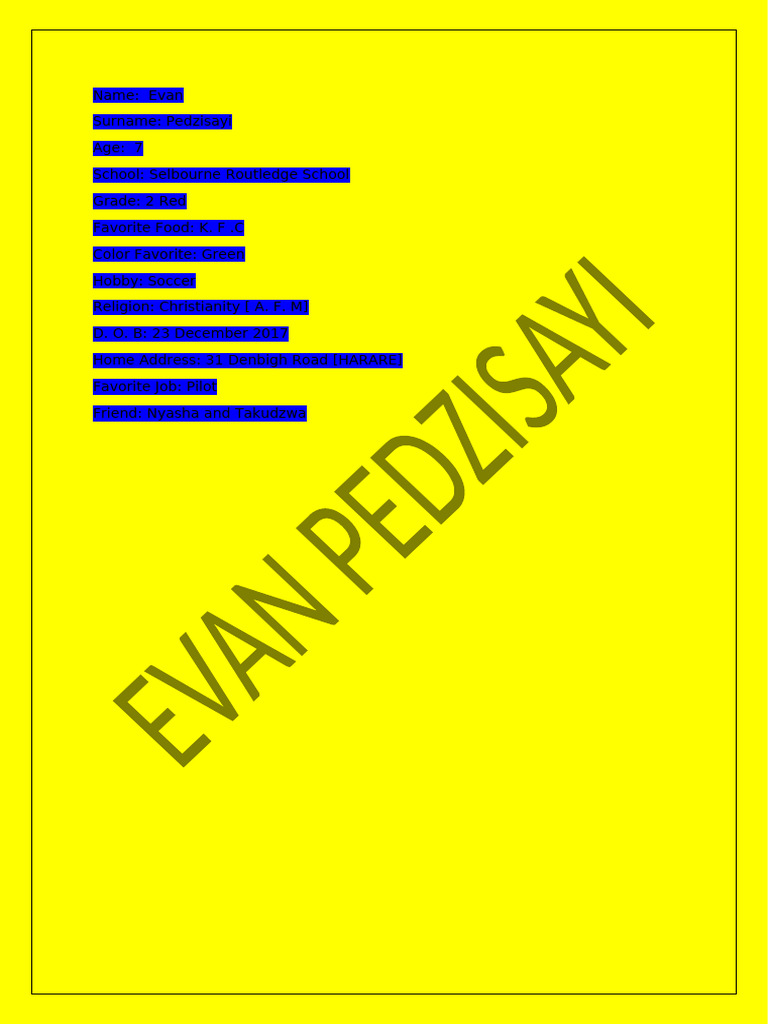 Evan | PDF