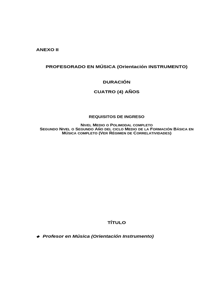 Anexos Resolución 13234 Profesorado en Instrumento | PDF | Maestros ...