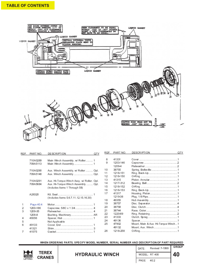 HYDRAULIC WINCH RT400 | PDF