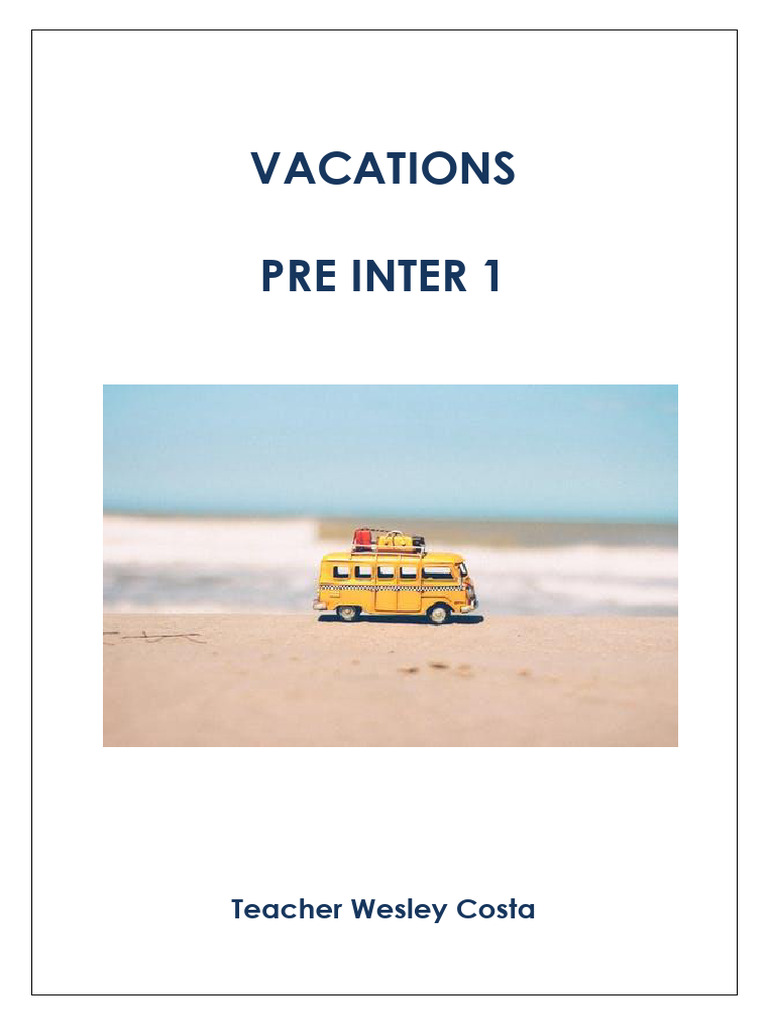 File 2a - Vacations - Vocabulary and Speaking | PDF