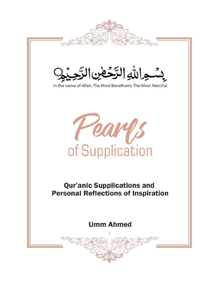 Pearls of Supplication Part One | PDF