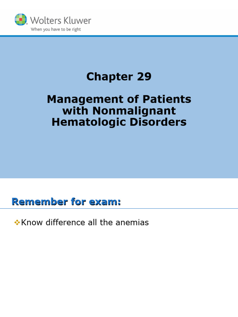 AC - Chapter 29 - Management of Patients With Nonmalignant Hematologic ...