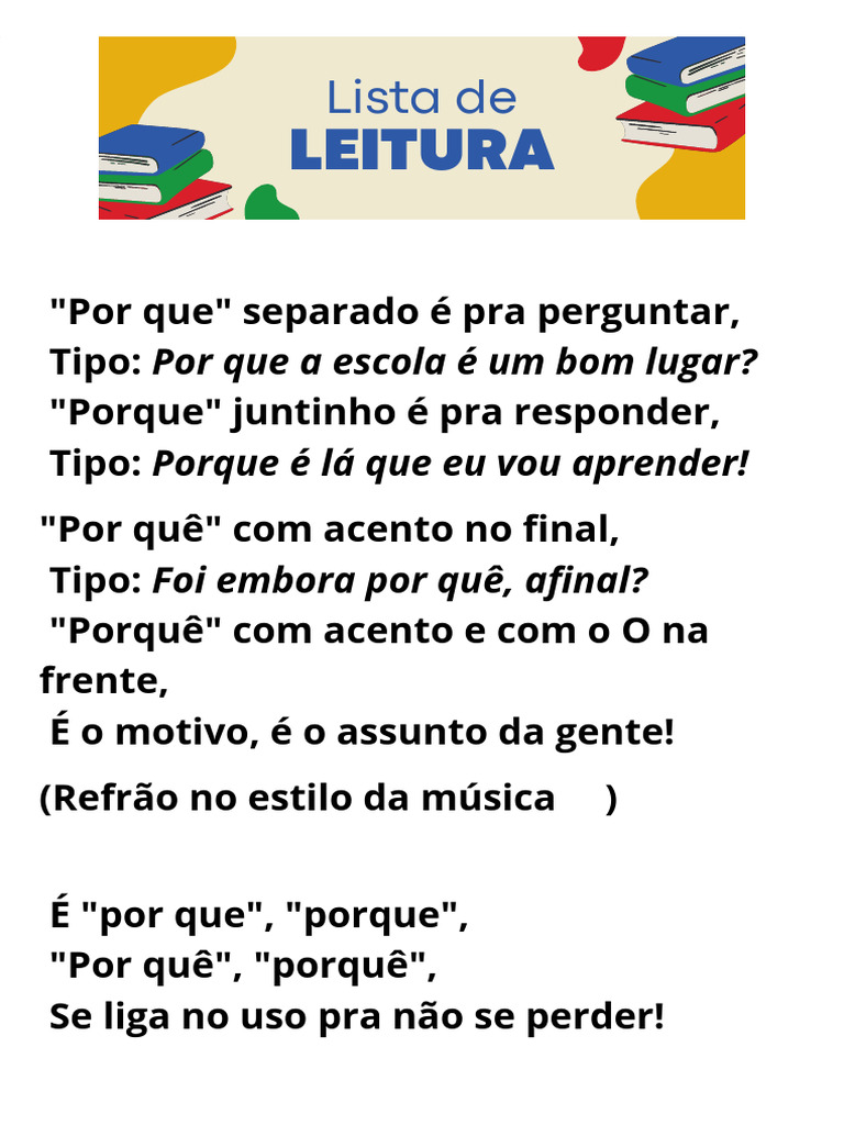 ? Por Que Separado É Pra Perguntar, Tipo Por Que A Escola É Um Bom ...