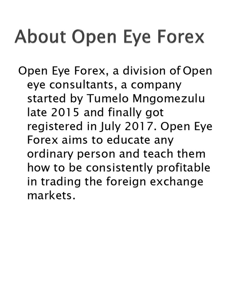 Open Eye Forex: A Path to Profitability | PDF | Market Trend ...