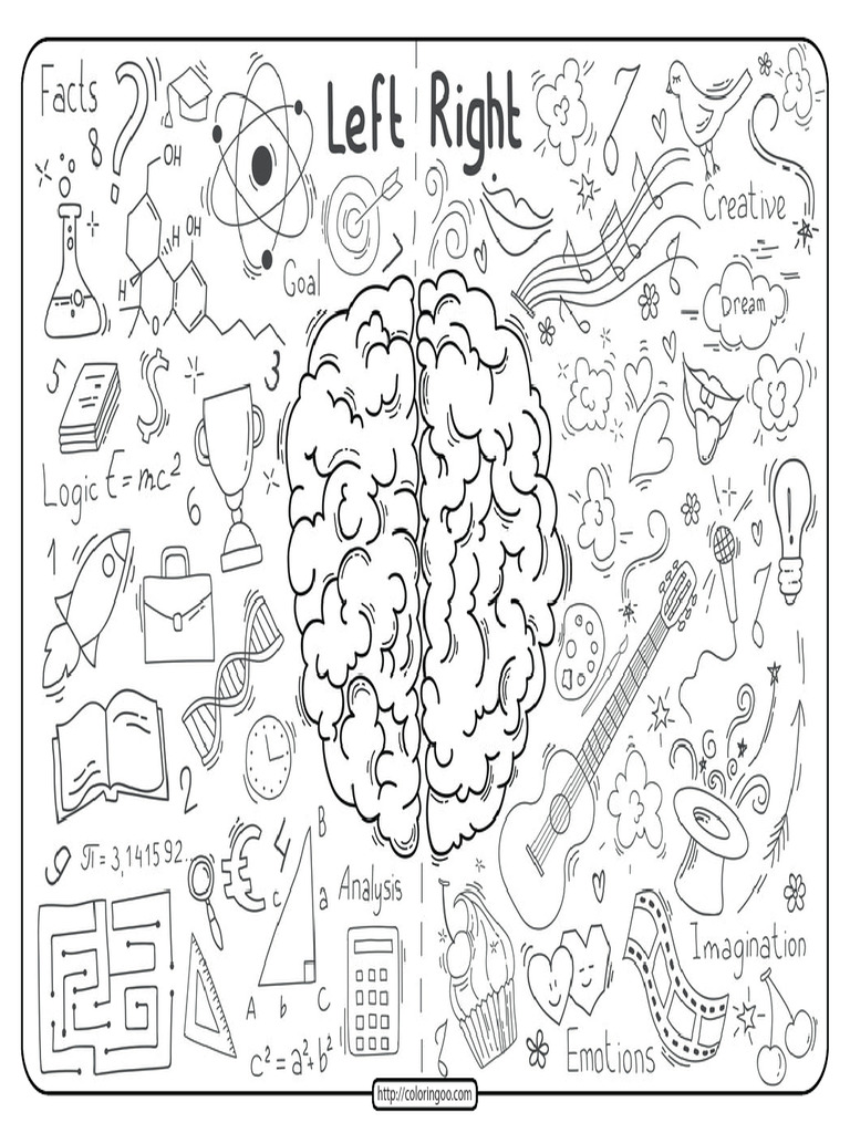 free-printable-brain-lobes-pdf-coloring-pages | PDF
