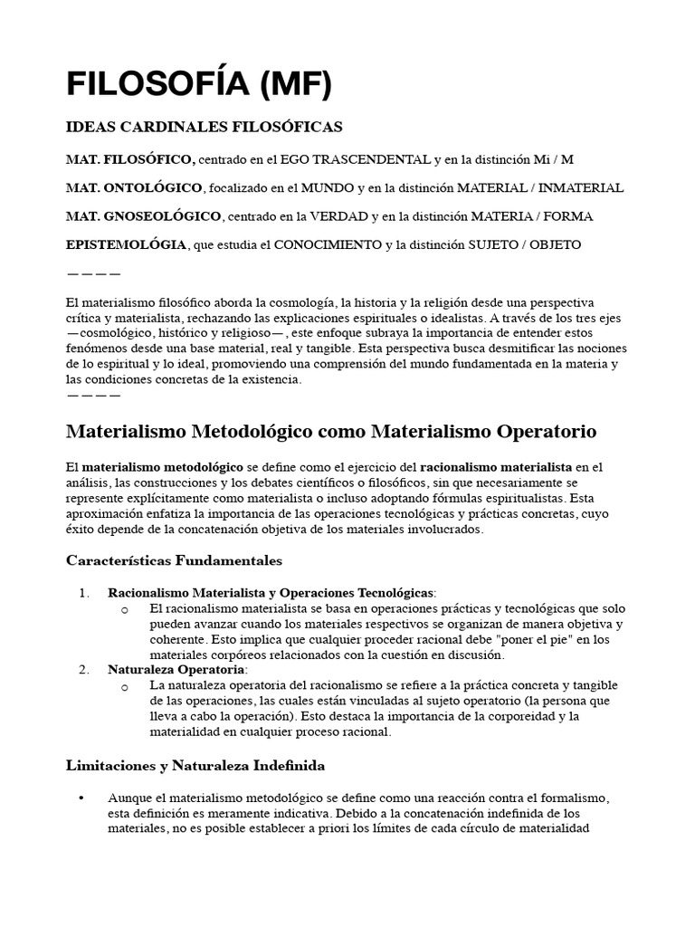 Filosofias Filomat | PDF | Materialismo | Metafísica