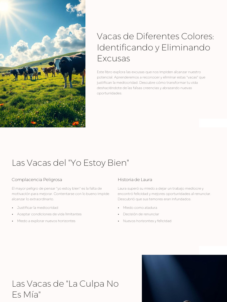 Vacas de Diferentes Colores Identificando y Eliminando Excusas | PDF