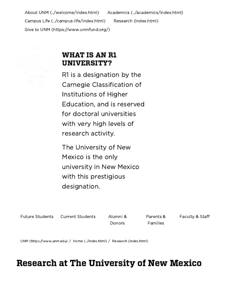 Research at The University of New Mexico - New Mexico's Flagship ...
