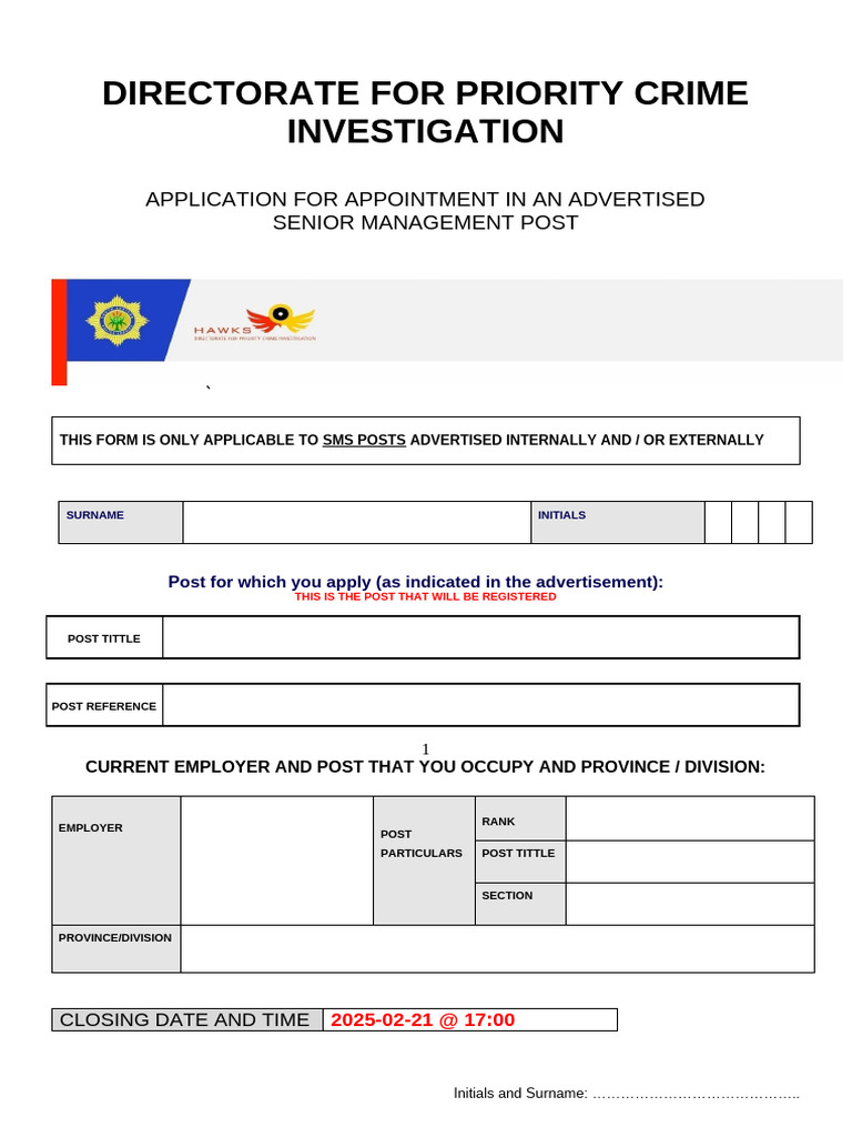 Application Form National Head Dpci 21022025 | PDF | Security Clearance ...