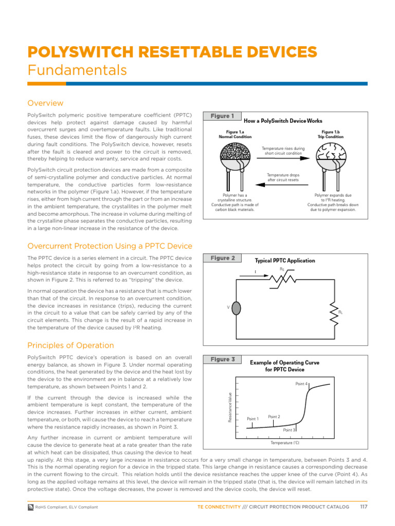 Polyswitch Resettable Devices Fundamentals | PDF | Mechanical Engineering | Electrical Engineering