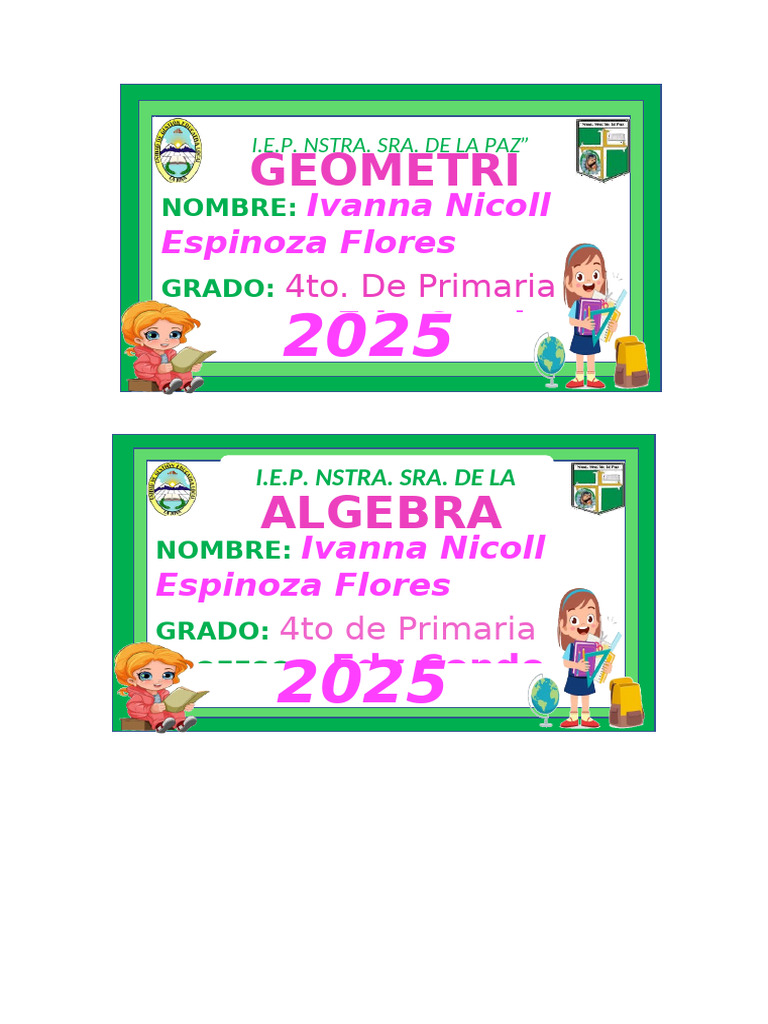 Forro de Cuaderno y Folder | PDF