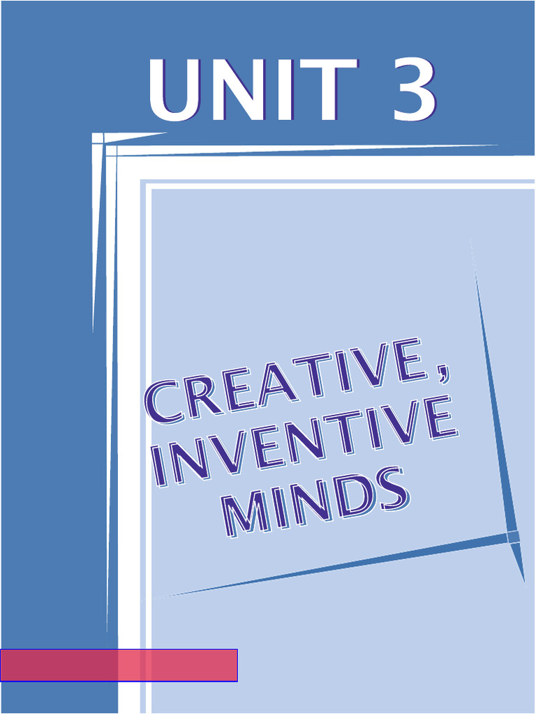English UNIT 3 CREATIVE INVENTIVE MINDS | PDF | Nobel Prize | Noun