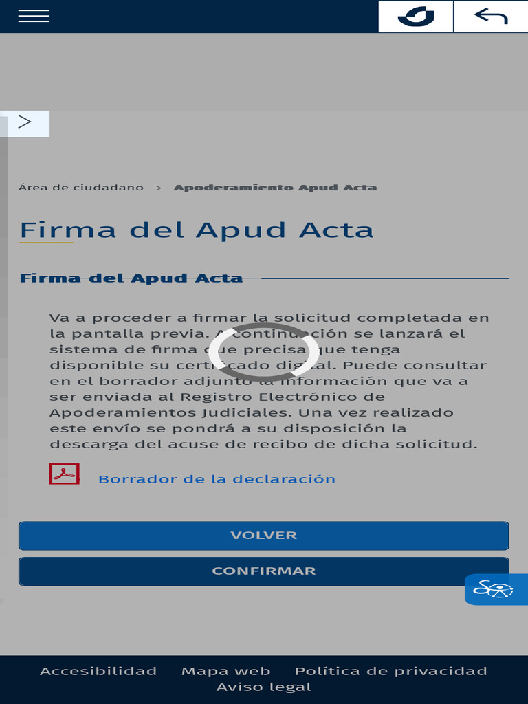 Apoderamiento Apud Acta - Sede Judicial Electrónica 5 | PDF