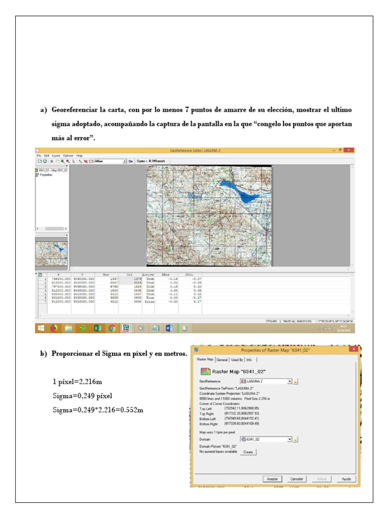 Geomatica Práctica Nº2 | PDF | Geodesia | Geometría analítica