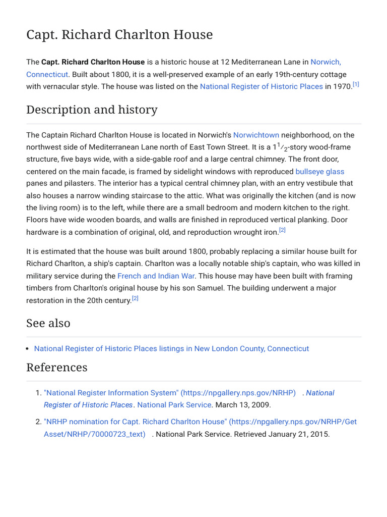 Capt. Richard Charlton House History | PDF | Architectural Design ...